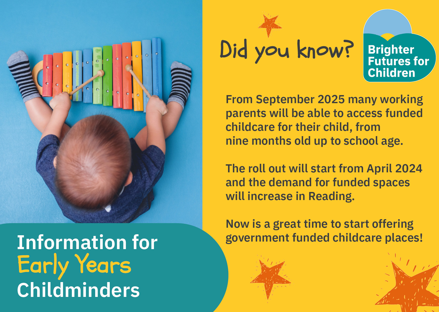 Under 5s and early years services | Brighter Futures for Children